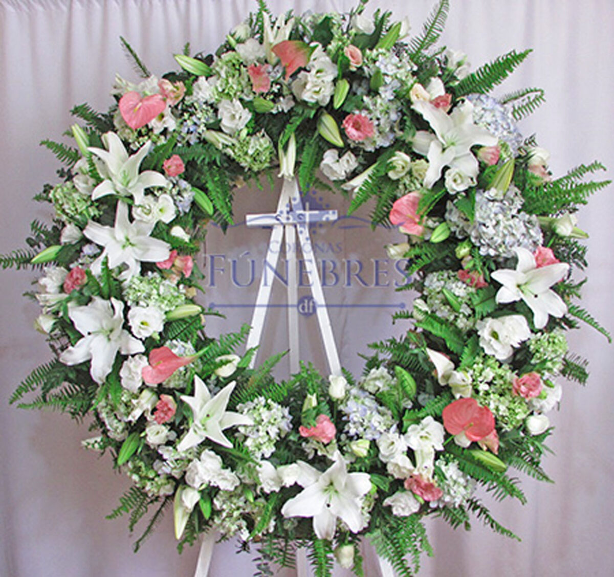 Corona Funeraria Grande Sensaciones – Florería Sharon | Arreglos ...