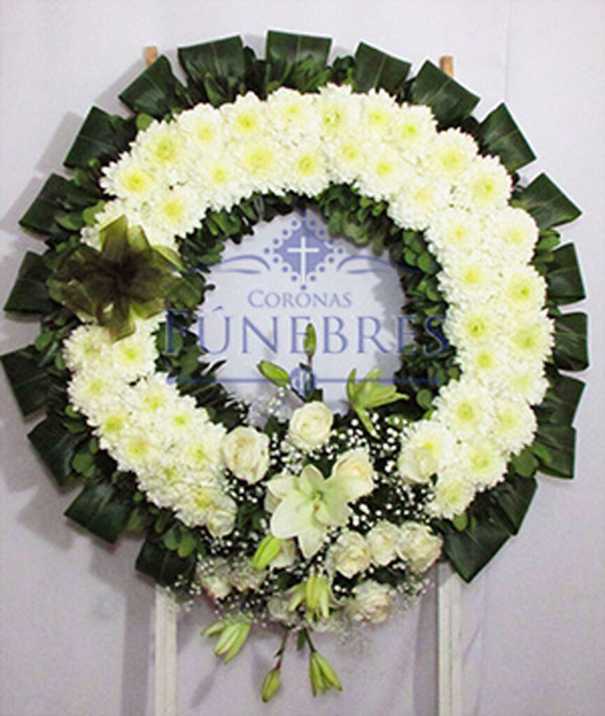 Corona funeraria mediana Abrázame – Envío de flores a domicilio CDMX ...