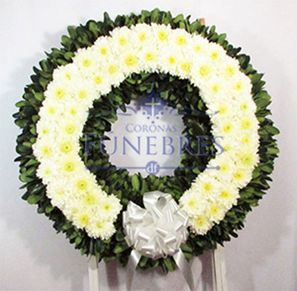 Corona funeraria mediana Económica Silentia – Envío de flores a ...