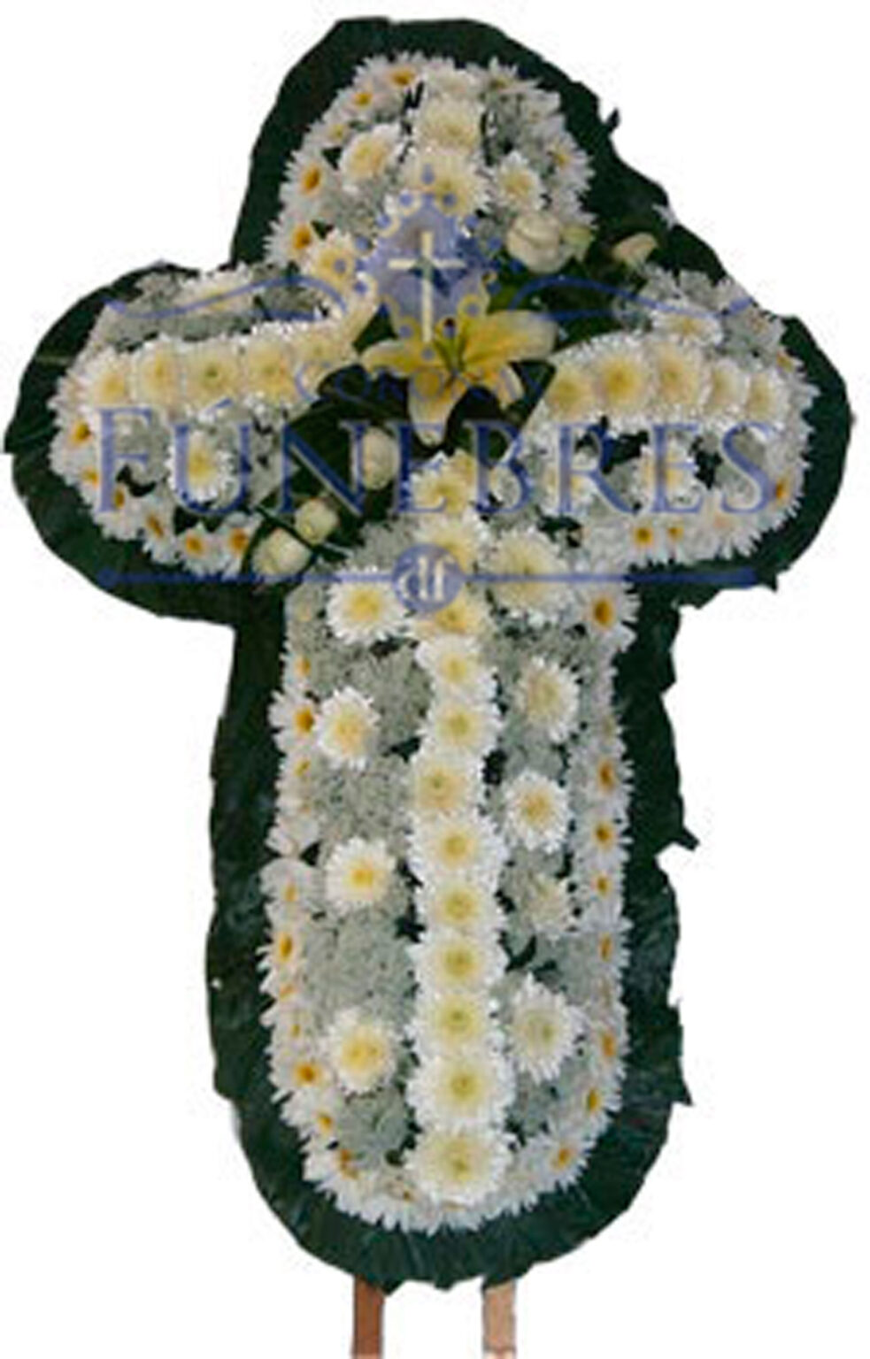Cruz Funeraria Clásica Blanca – Envío de flores a domicilio CDMX ...