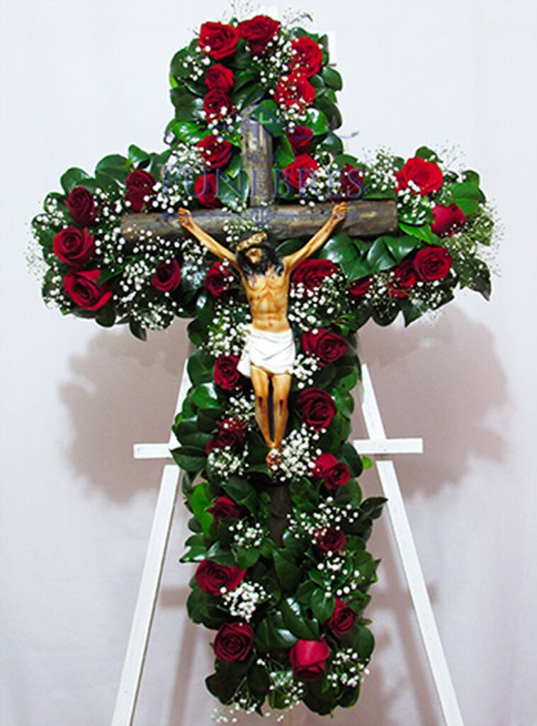 Cruz Funeraria Estrellas – Envío de flores a domicilio CDMX | Diseños ...