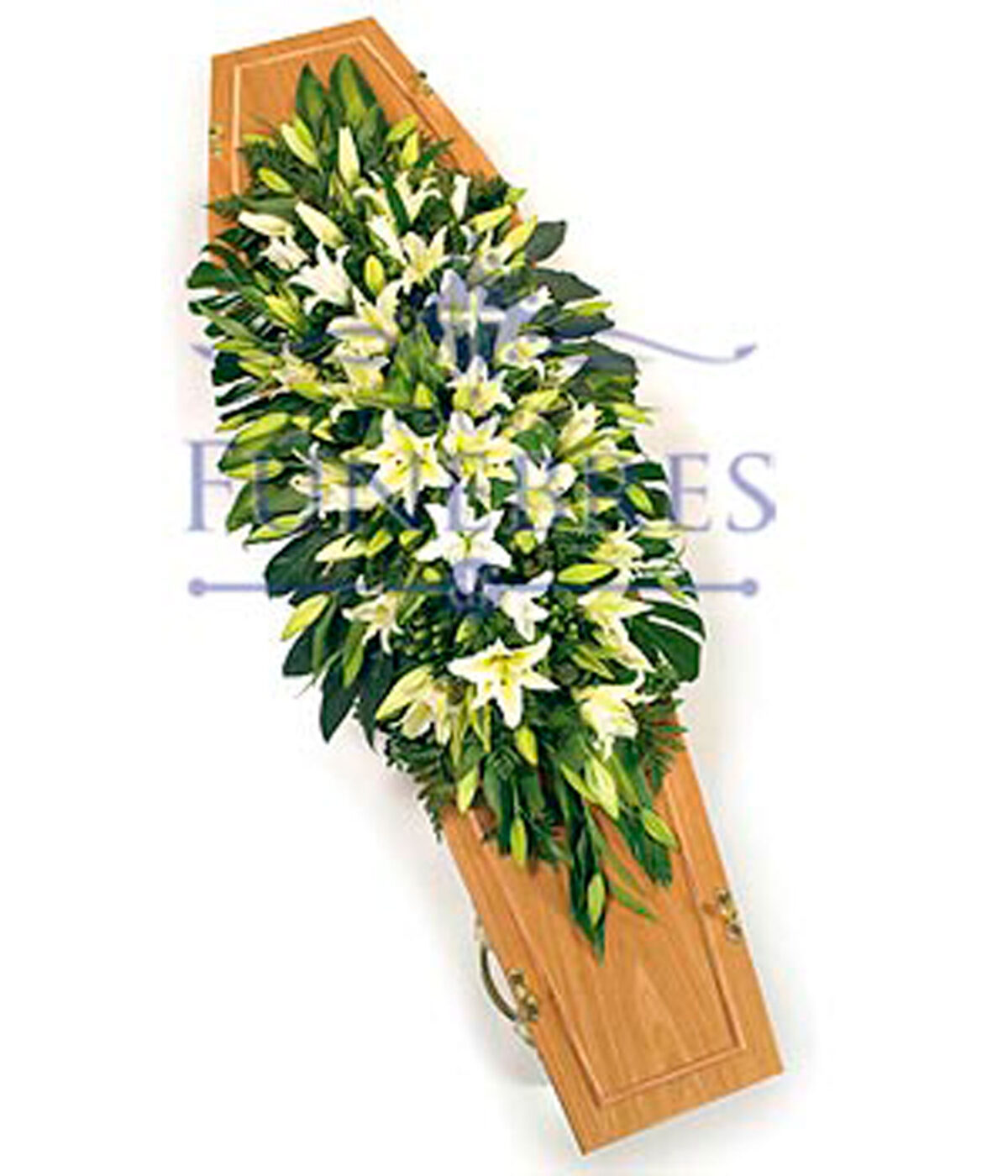 Cubre caja fúnebre de Lilis Blancas – Envío de flores a domicilio CDMX ...